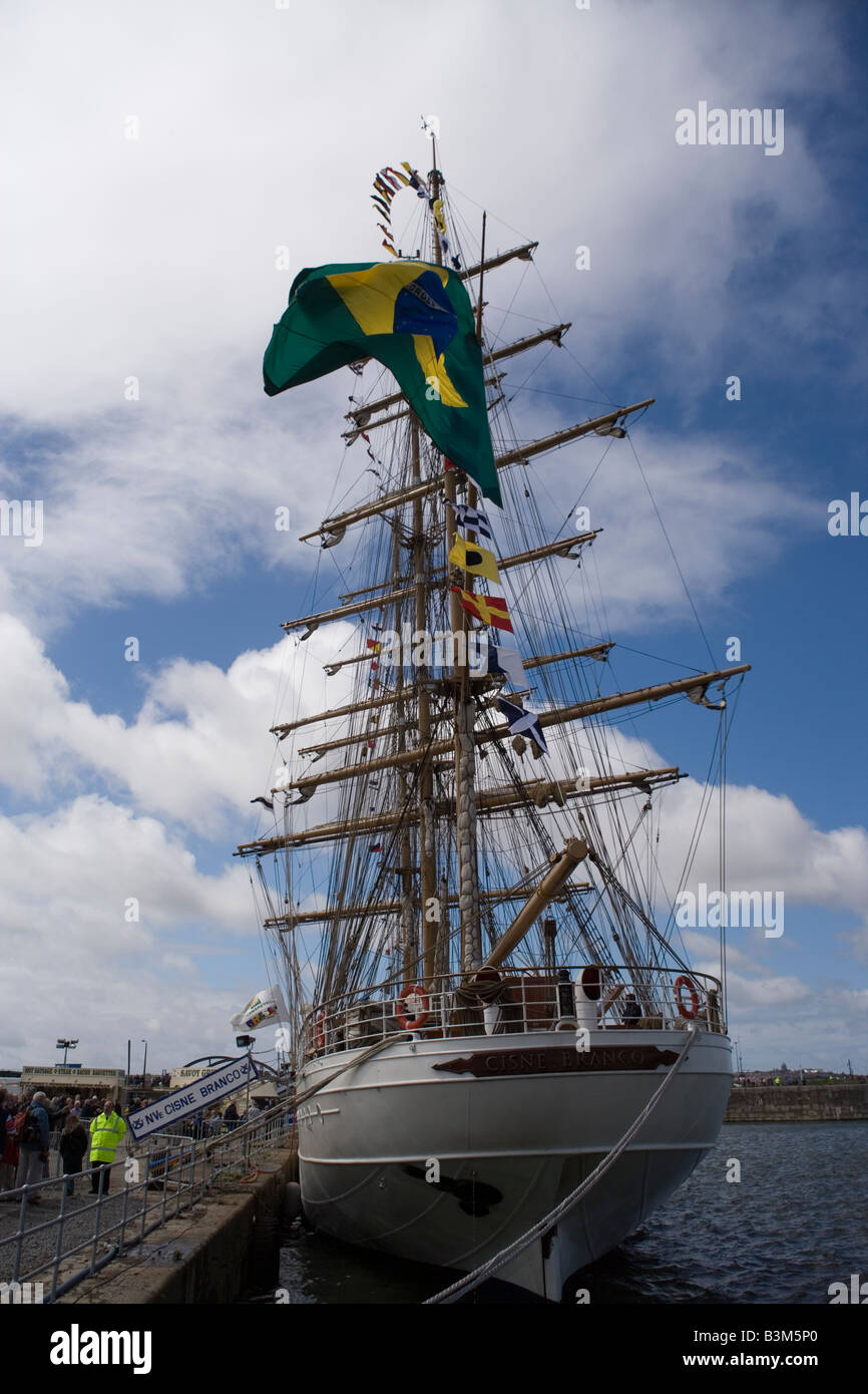 The Brazilian sailing ship the Cisne Branco at the Tall Ships race in ...