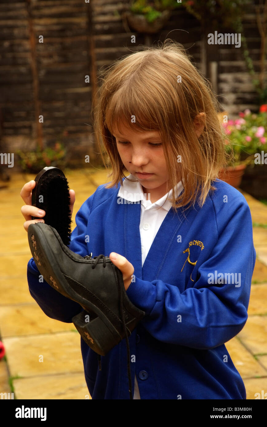 Cleaning and polishing shoes hi-res stock photography and images - Alamy