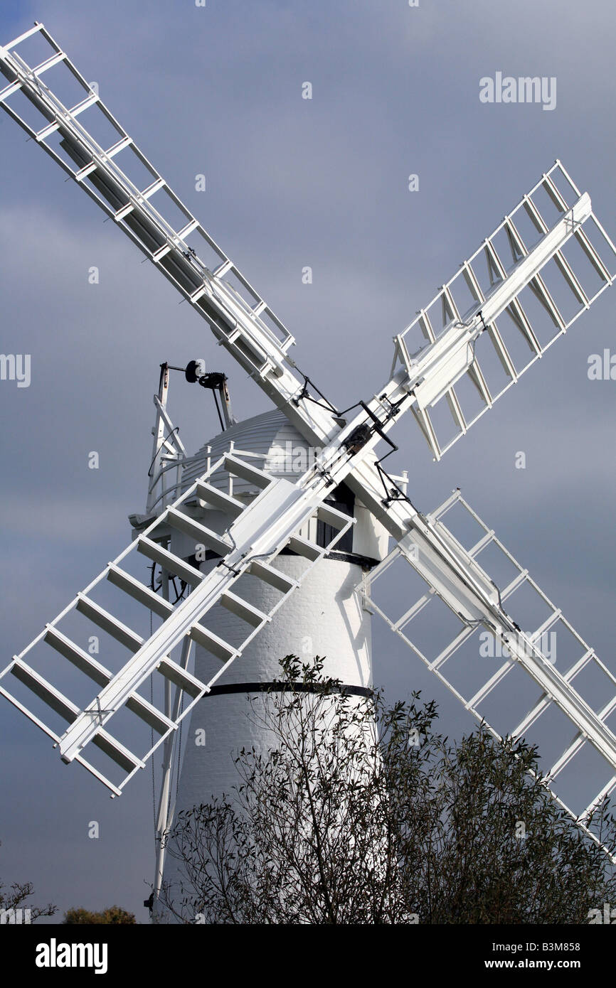 Windmill sails on Norfolk Broads Stock Photo - Alamy