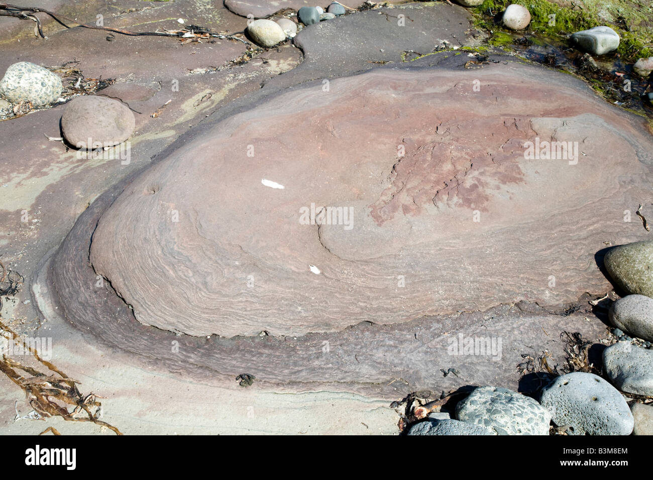 Interesting patterns formed through weathering of the limestone rocks ...