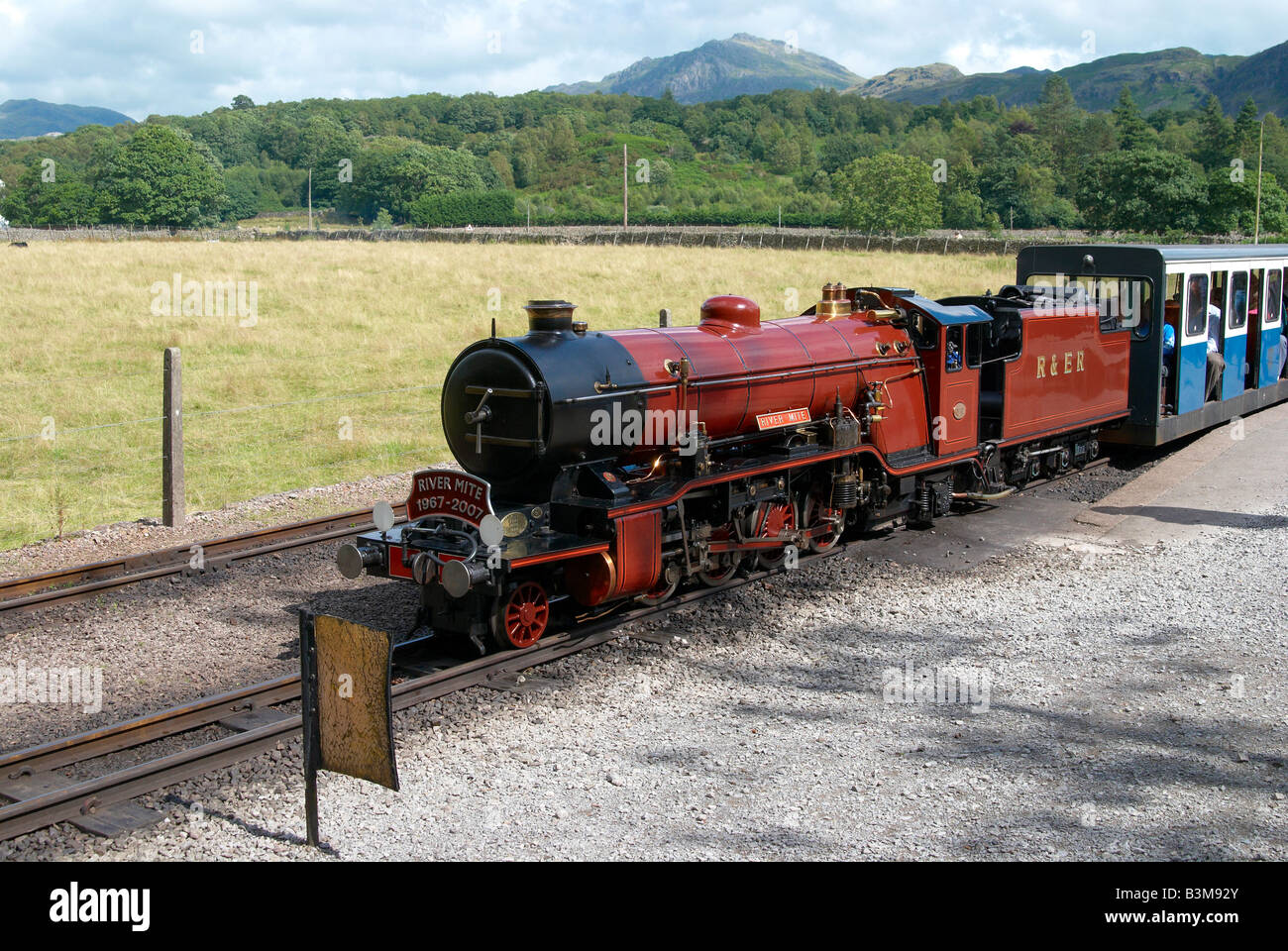 Steam locomotive Rive Mite at Dalegarth station, Ravenglass & Eskdale ...