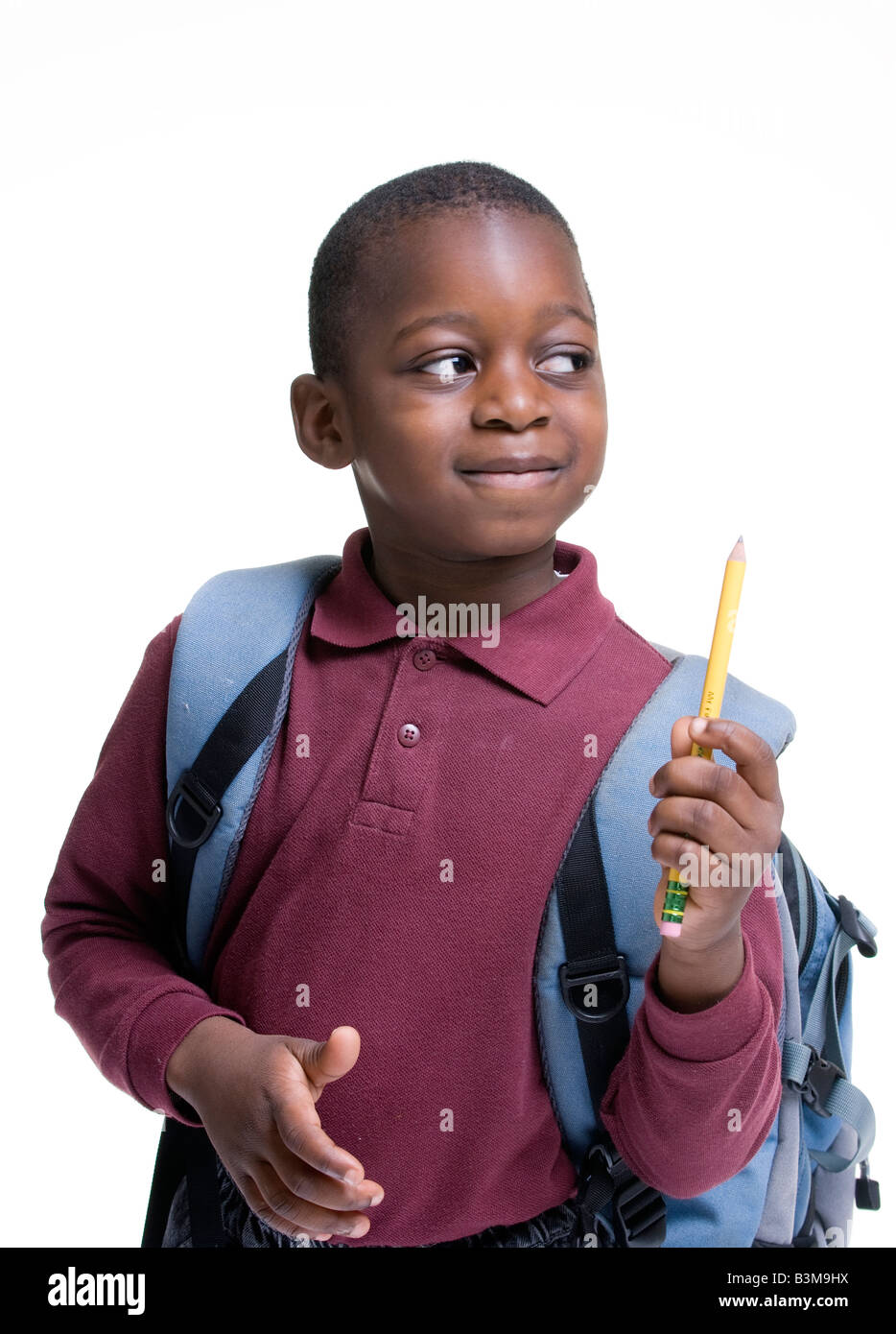 An african american student ready for school Education learning Stock ...