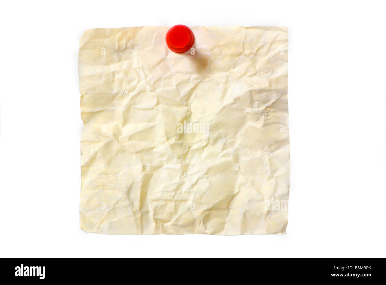 An old dirty post it wrinkled up Isolated on white Stock Photo - Alamy