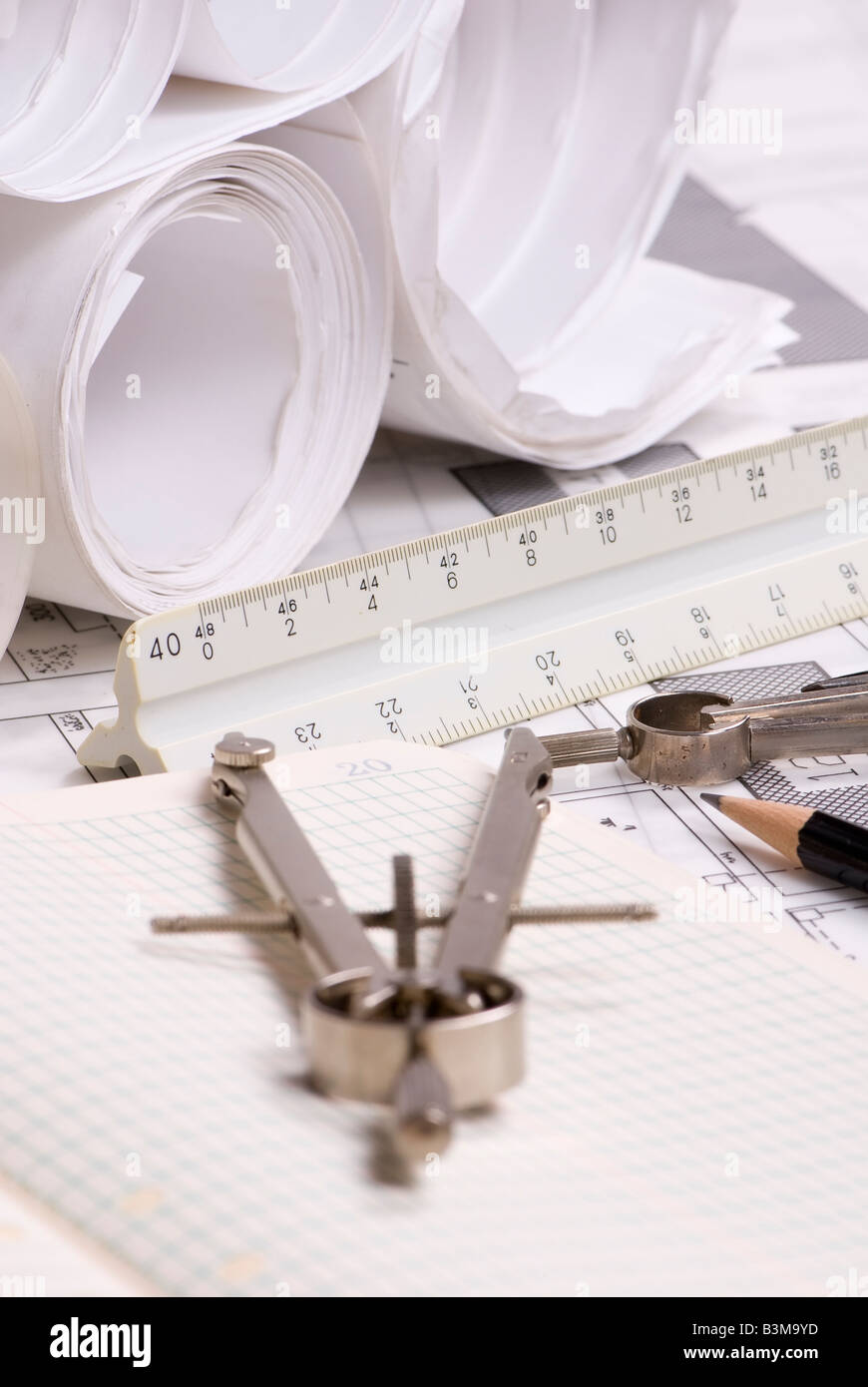 Map drafting tools hi-res stock photography and images - Alamy