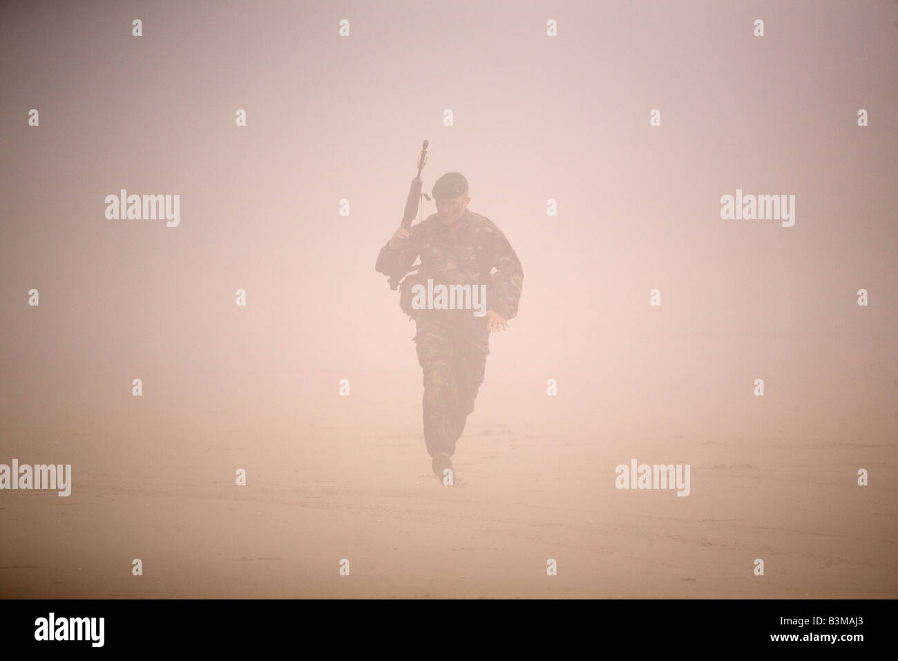 The Royal Marines Commando regiment exercises on Seaburn Beach part of ...