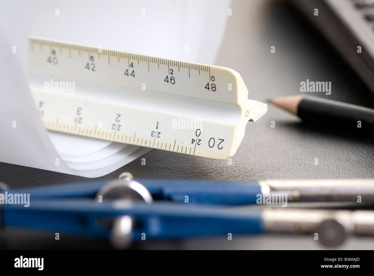An engineer s tools lay on a desk ready for use Stock Photo - Alamy