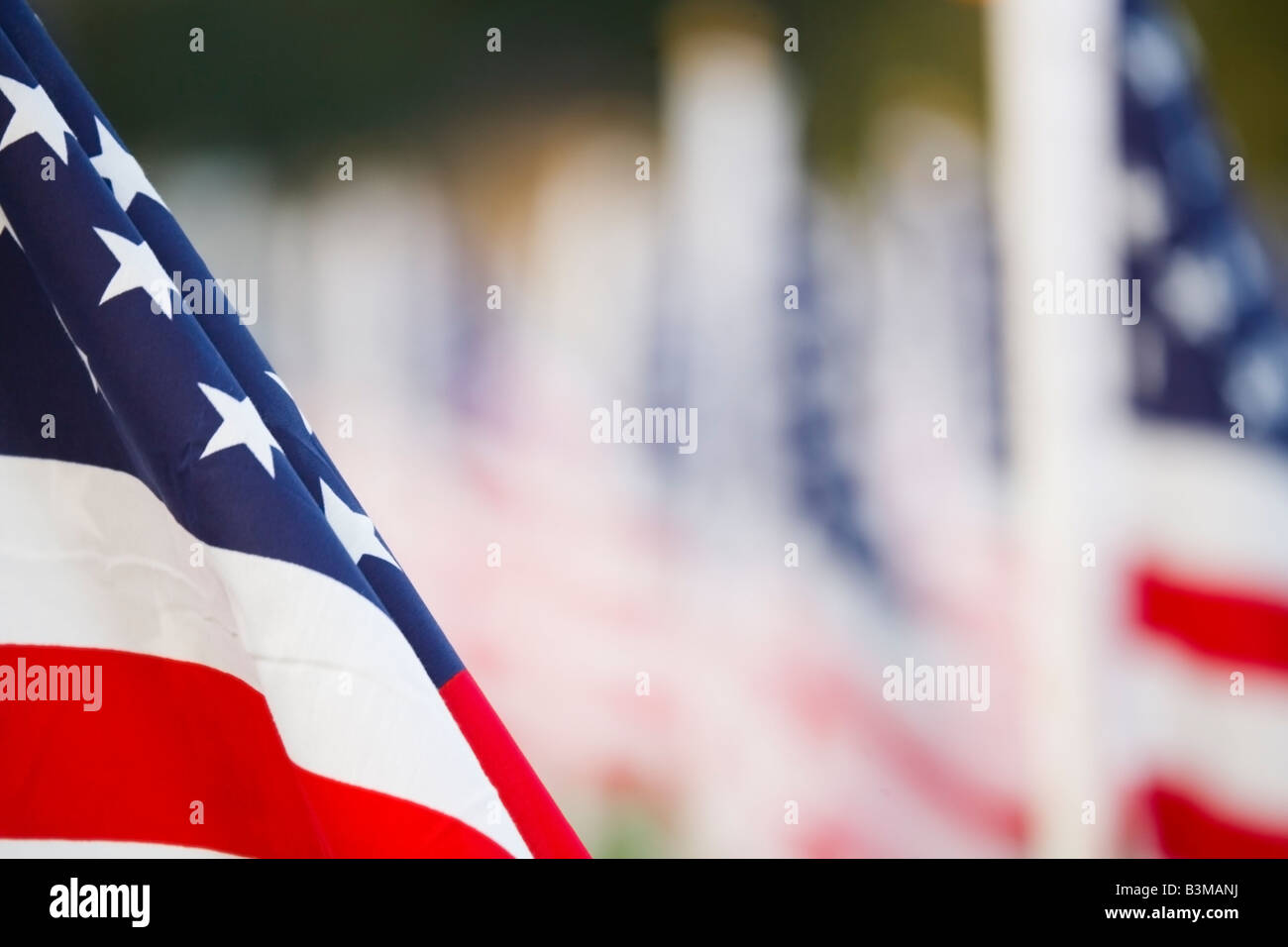 US flags star spangled banner detail with copyspace, ideal for a ...