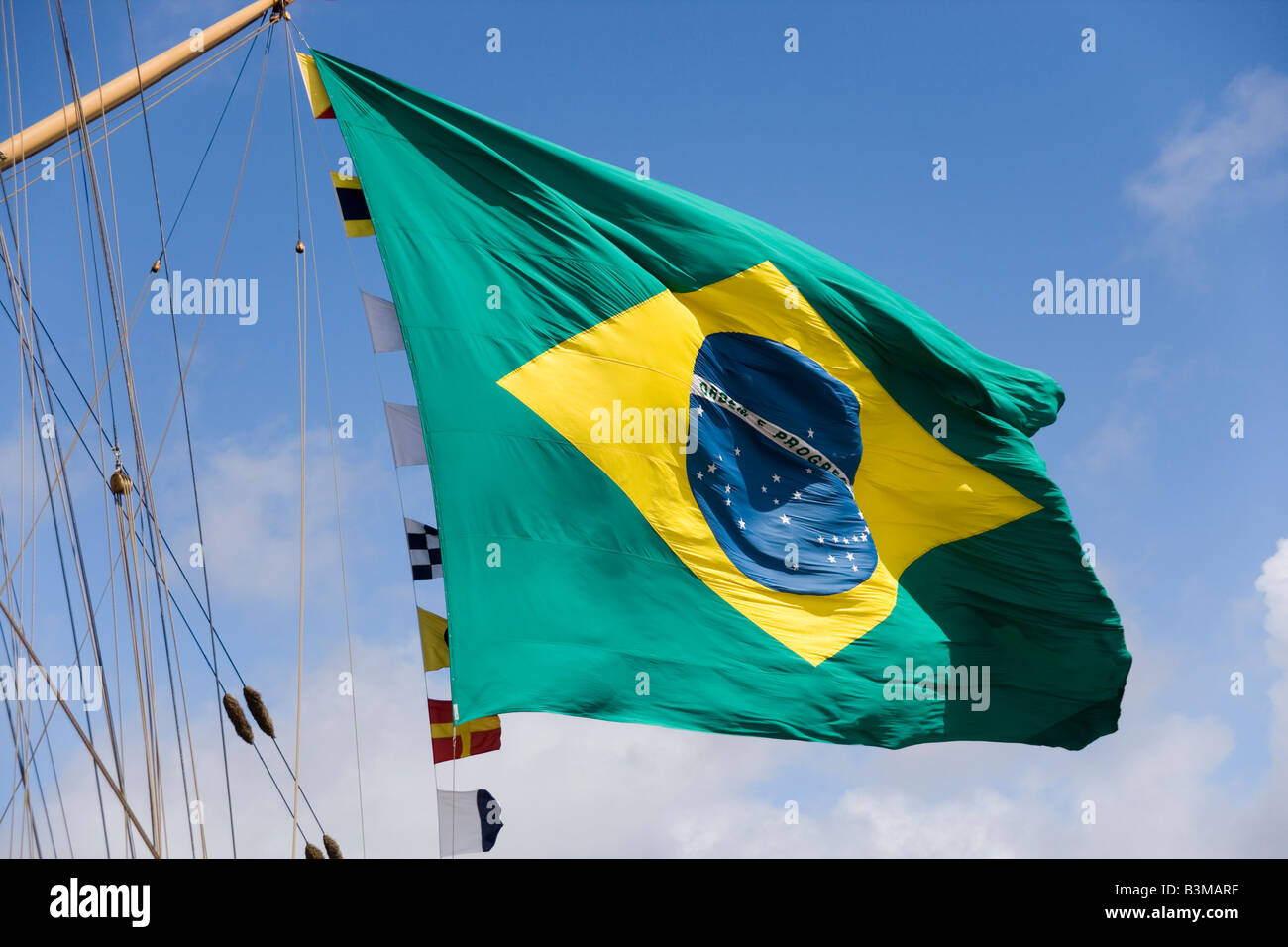 The Brazilian sailing ship the Cisne Branco at the Tall Ships race in ...