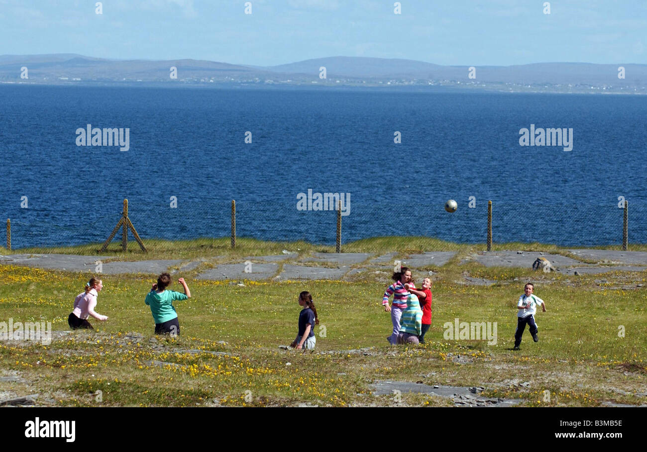Children playing on Inis Oirr Aran Islands Galway Ireland Island Stock ...