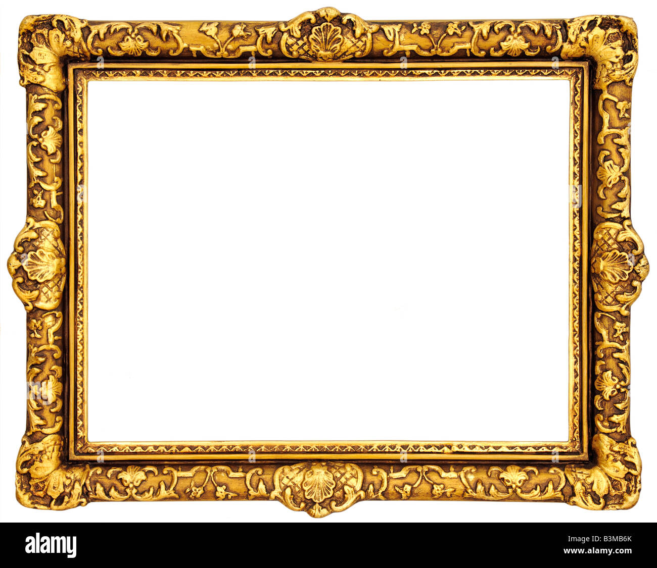 Gold square picture frame Stock Photo - Alamy