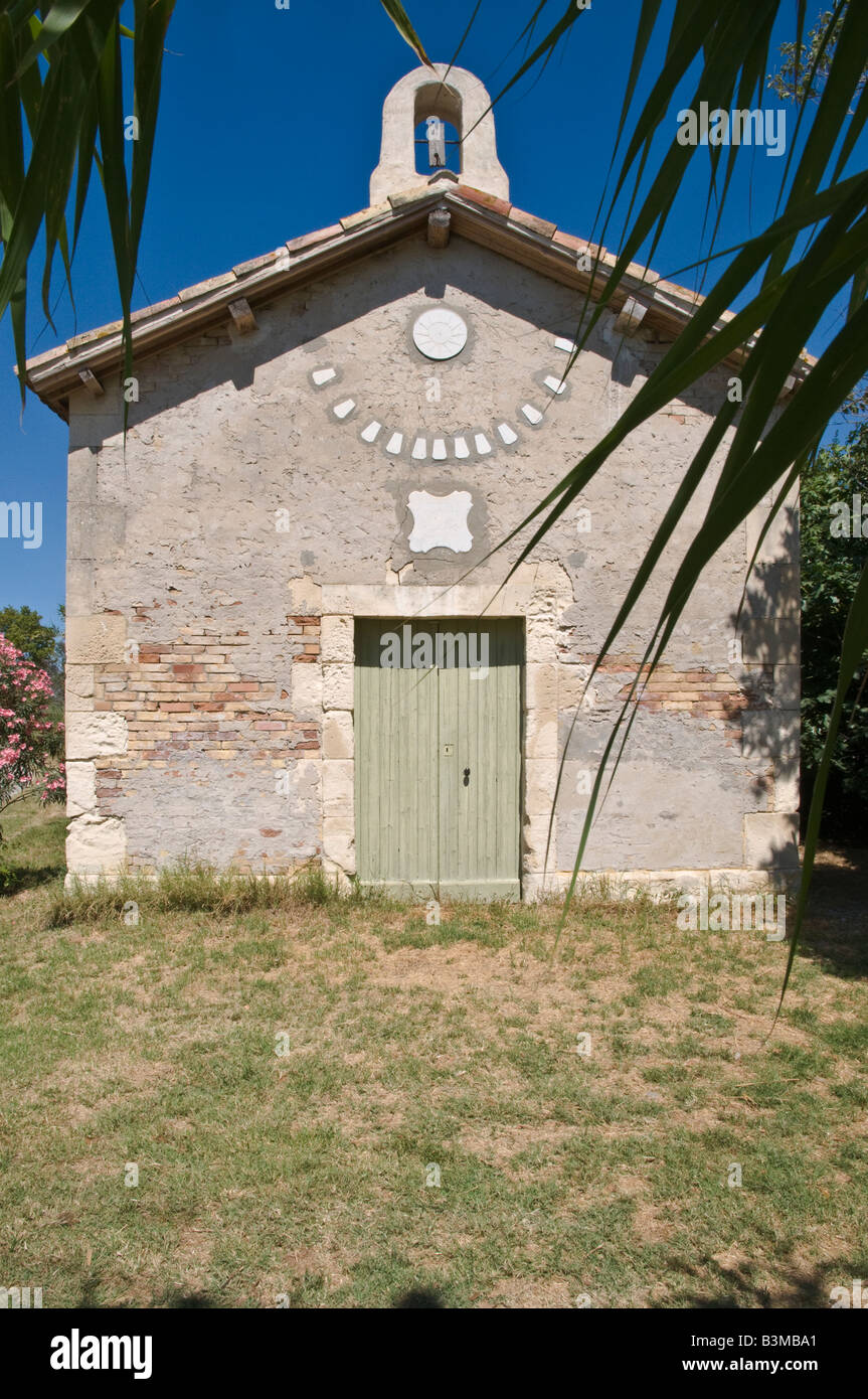 A small rural village church in the Camargue region of Southern France ...