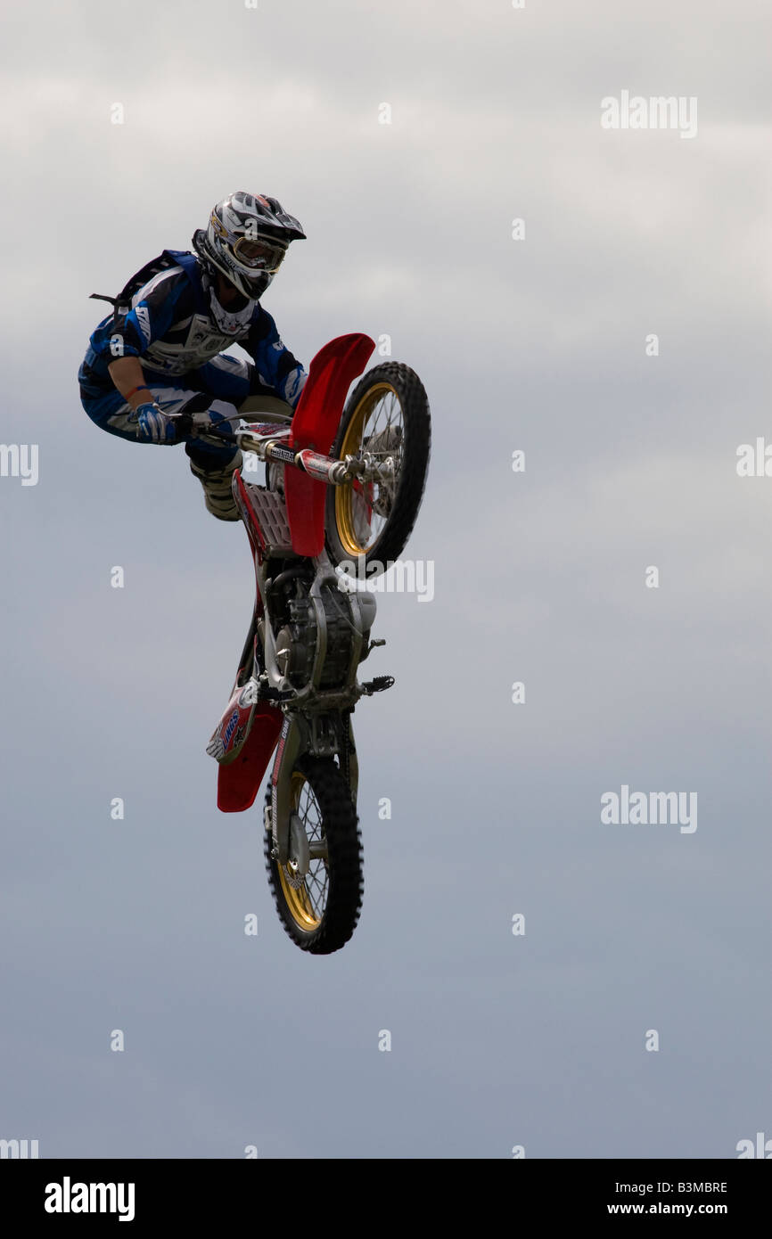 Freestyle motorcycle aerial display bike Stock Photo - Alamy