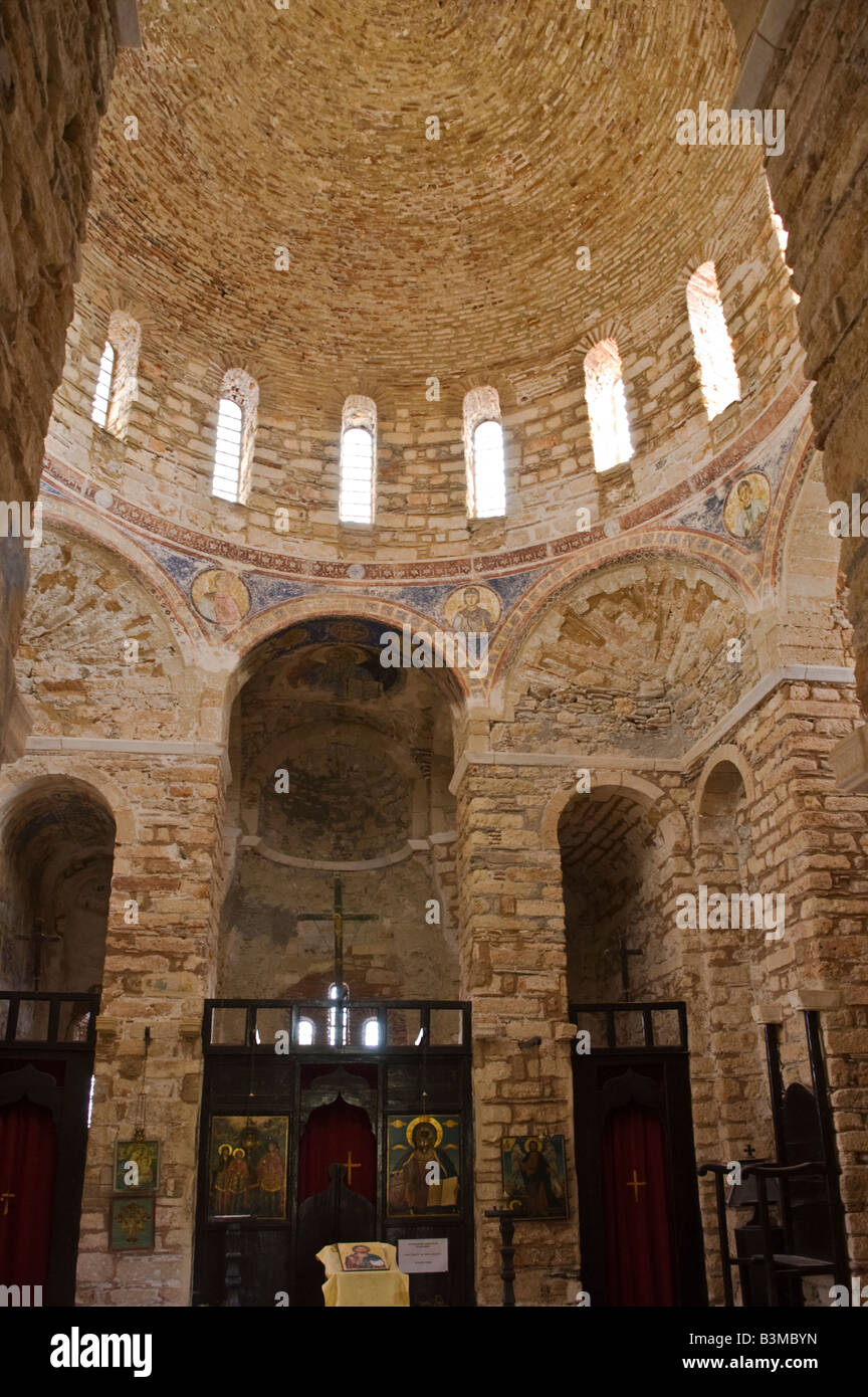 The interior of Agia Sofia church above the old Byzantine town of ...