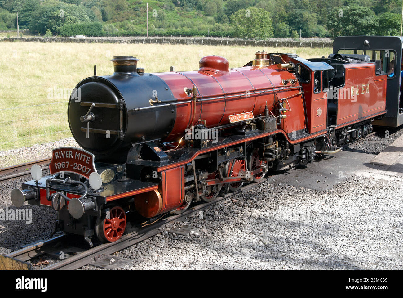 Steam locomotive Rive Mite at Dalegarth station, Ravenglass & Eskdale ...