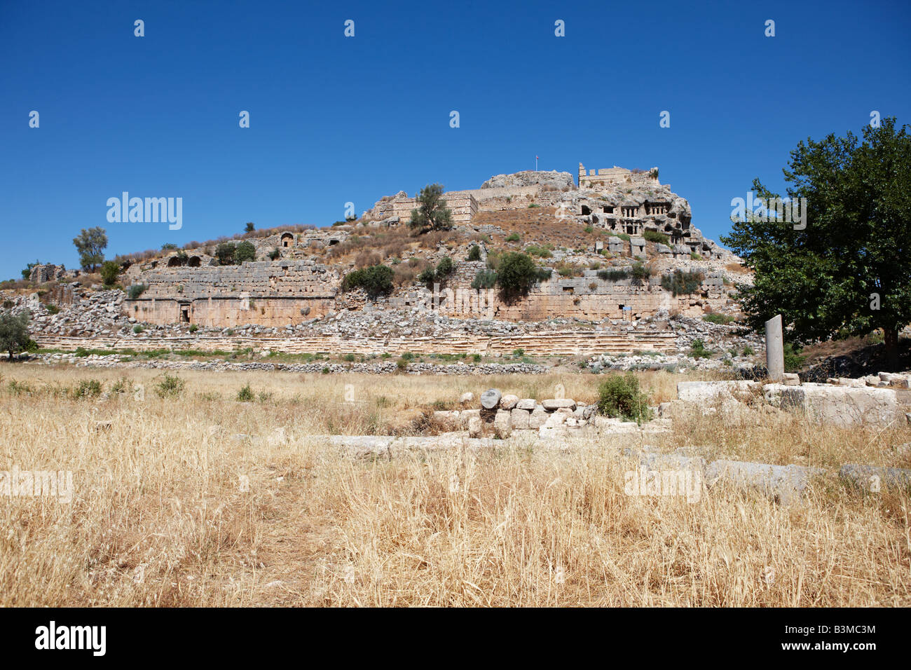 Acropolis Hill in Tlos, an ancient Lycian city in the South West of ...