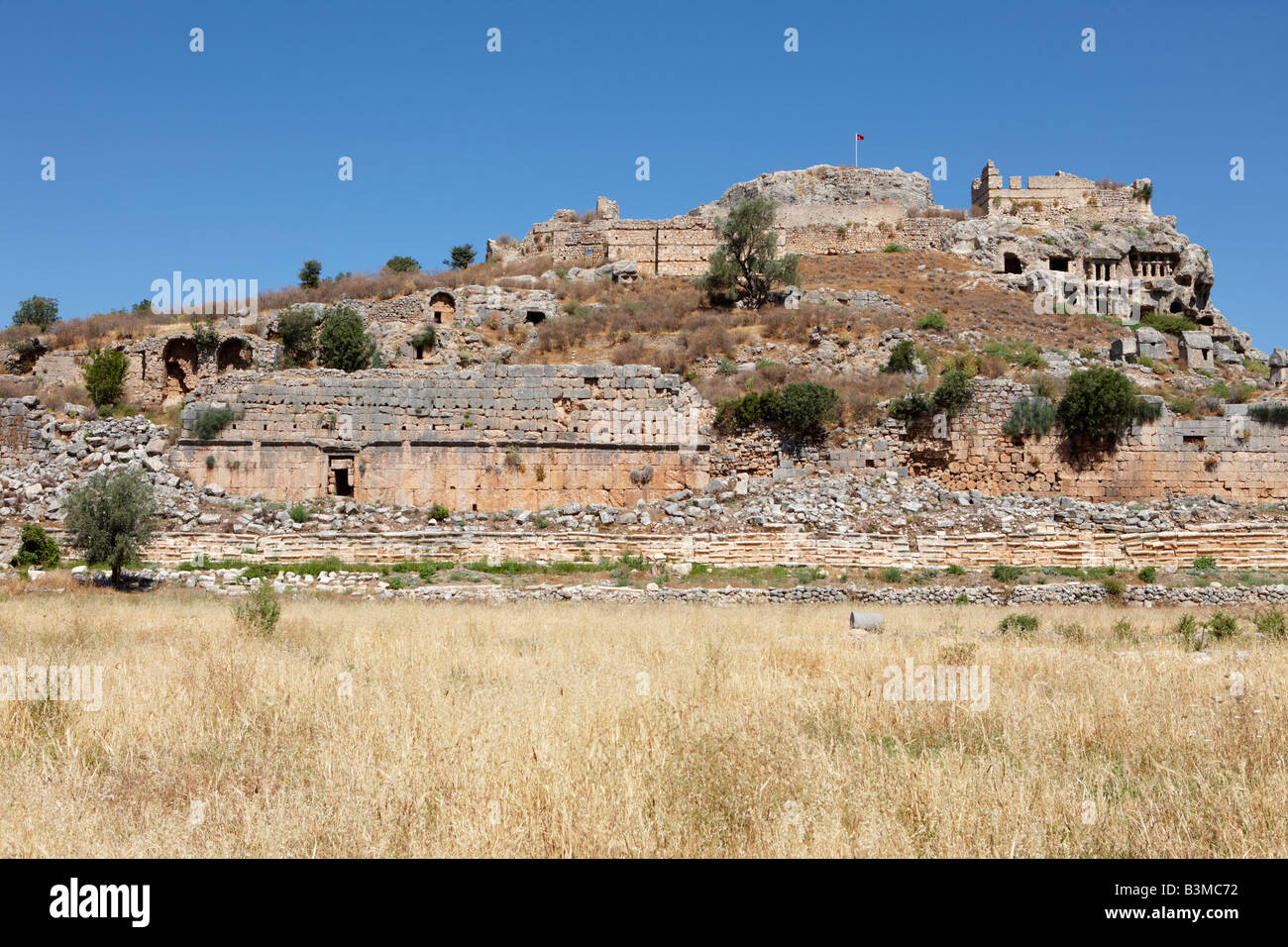 Acropolis Hill in Tlos, an ancient Lycian city in the South West of ...