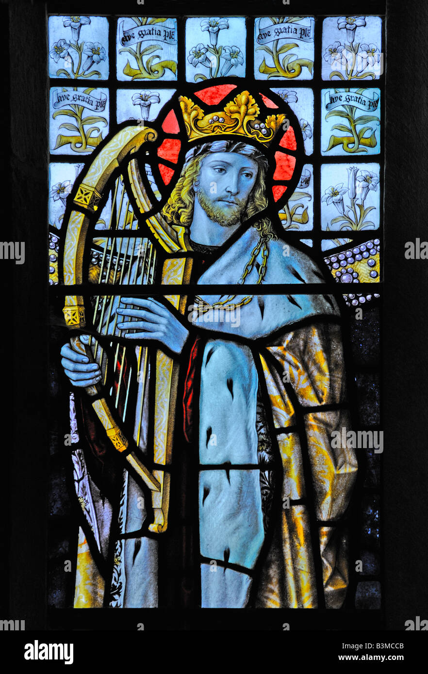 King David window, (detail). Church of Saint Wilfrid, Melling ...