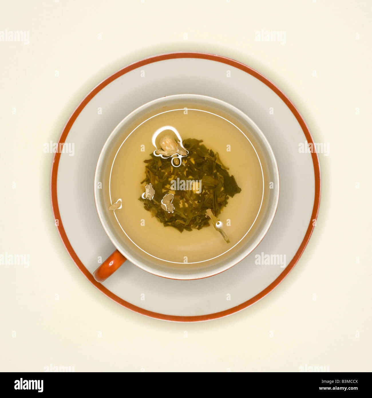 Cup of tea, elevated view Stock Photo - Alamy