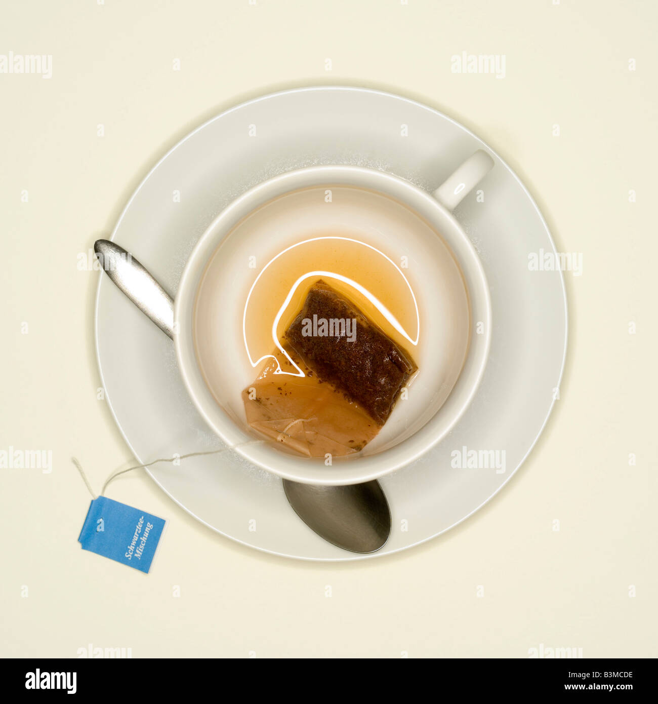 Cup of tea, elevated view Stock Photo - Alamy