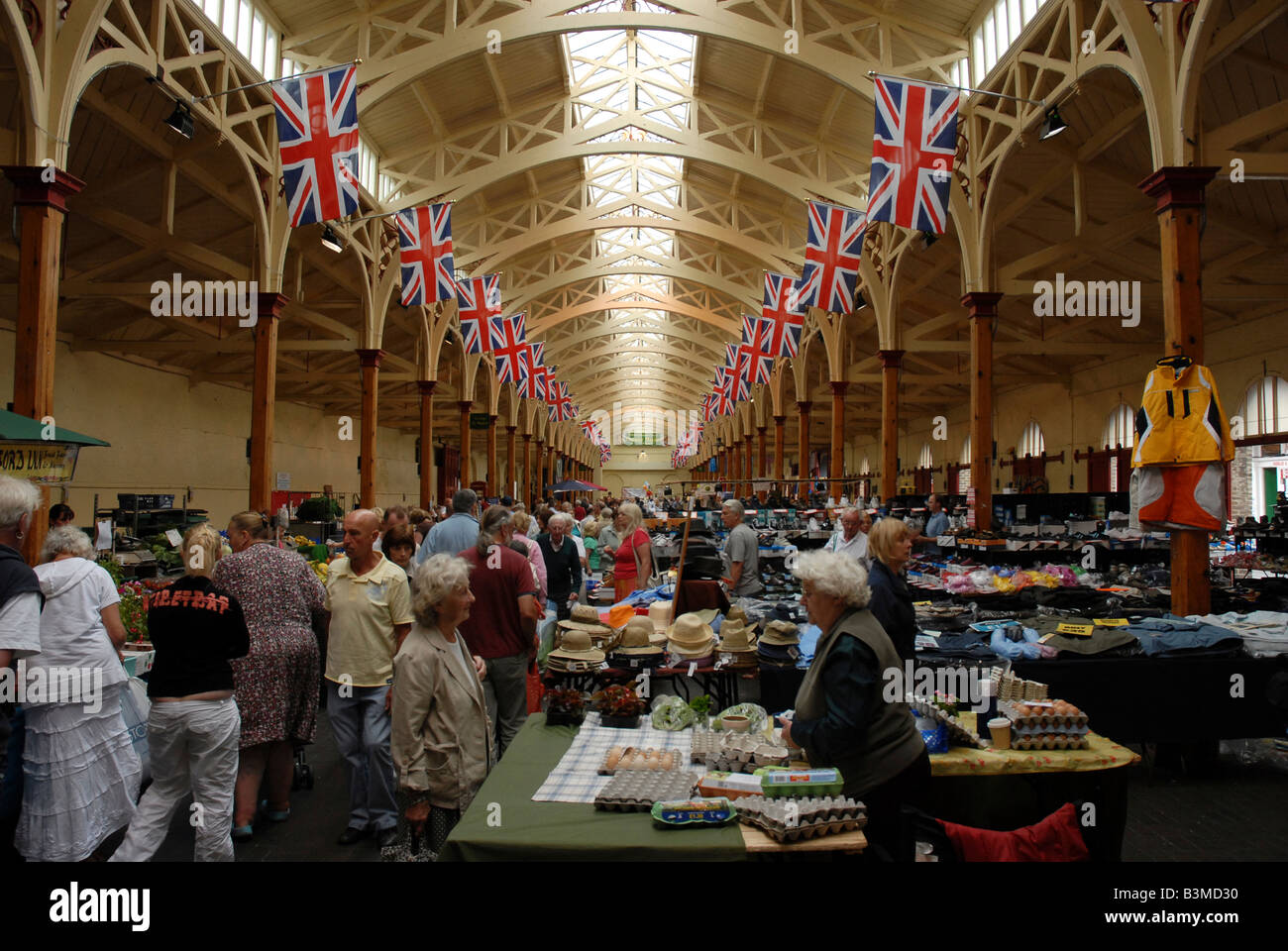 The historic Victorian Pannier market in Barnstaple North Devon Stock ...