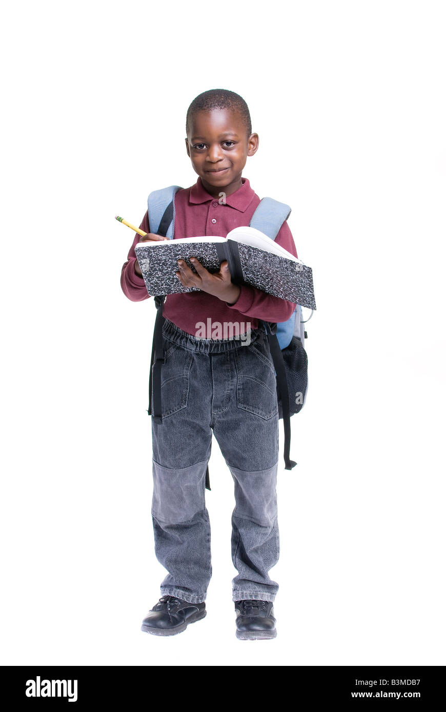An african american student ready for school Education learning Stock ...
