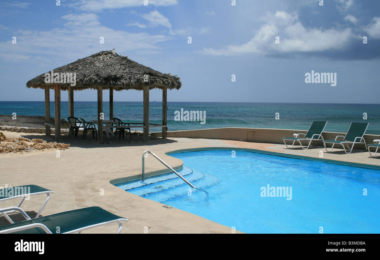 Pool at the Abaco Inn Resort, White Sound, Elbow Cay, Bahamas Stock ...