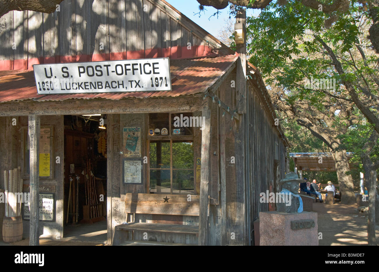 Texas Hill Country Luckenbach Post Office General Store Bar Stock Photo ...