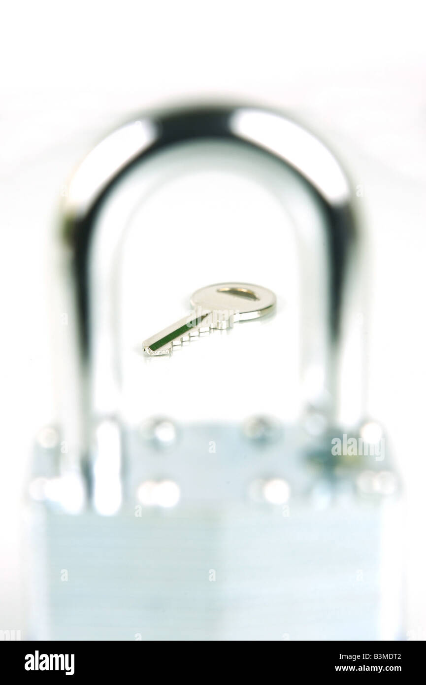 A padlock isolated against a white background Stock Photo - Alamy
