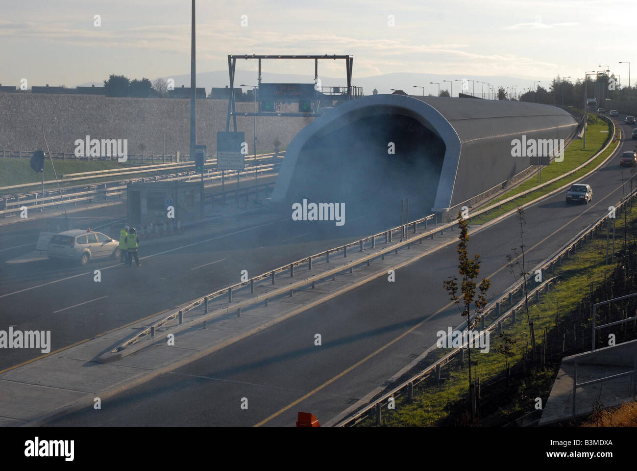 Dublin Fire Brigade carrying out smoke tests in the Dublin Port tunnel ...