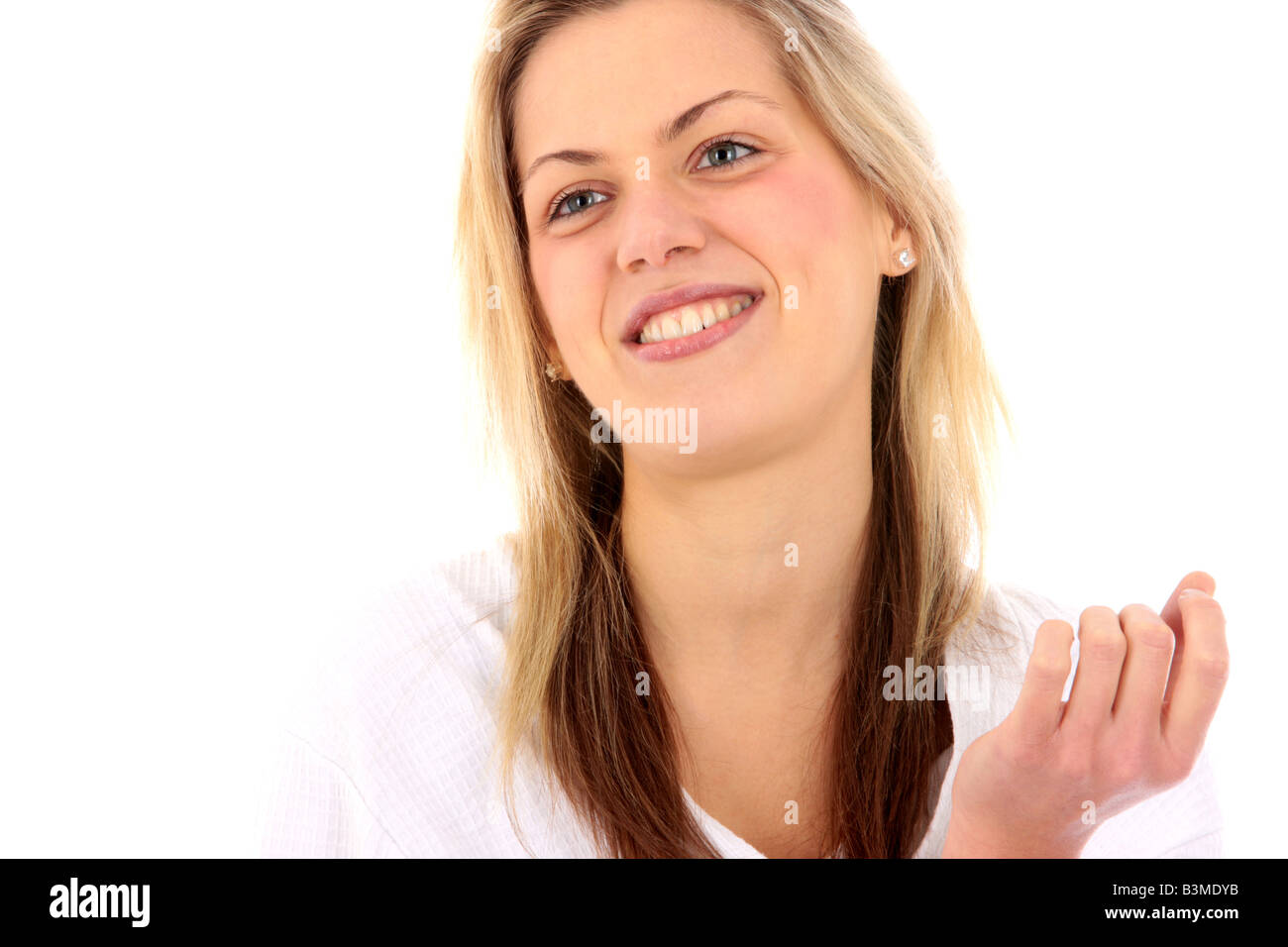 Young Woman Laughing Model Released Stock Photo - Alamy