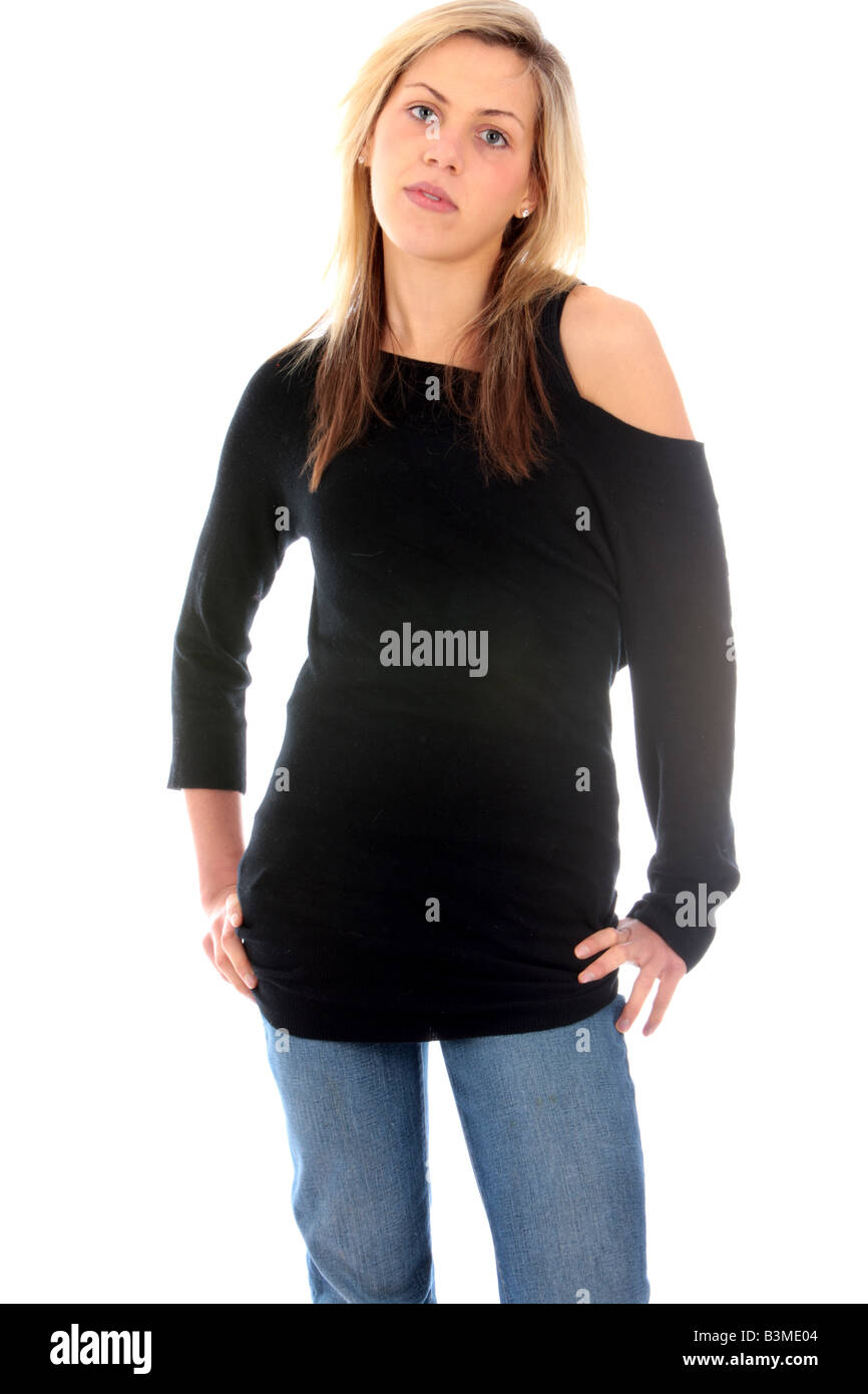 Bored Young Woman Model Released Stock Photo - Alamy