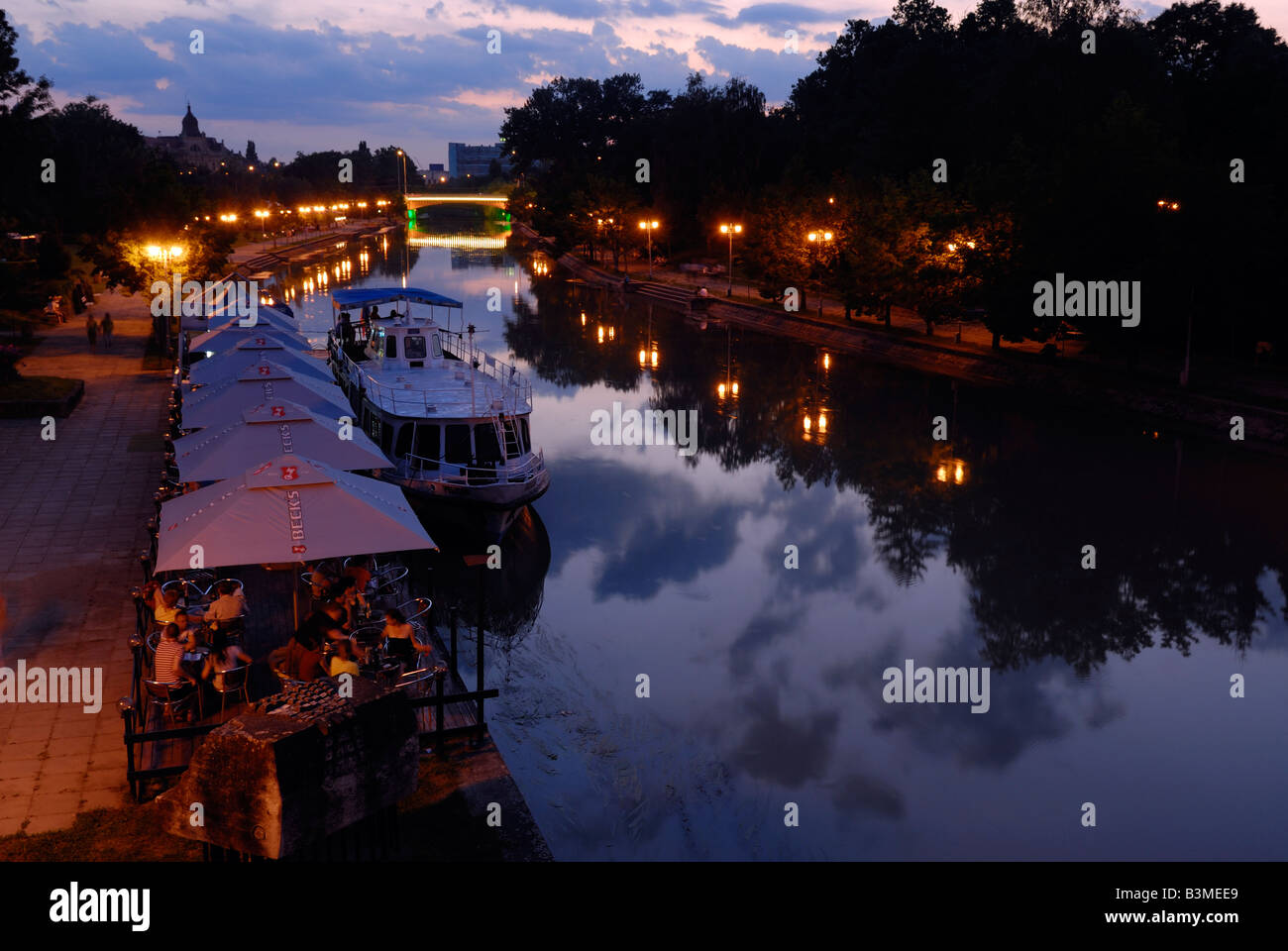 River Bega at sunset Timisoara Romania Stock Photo - Alamy