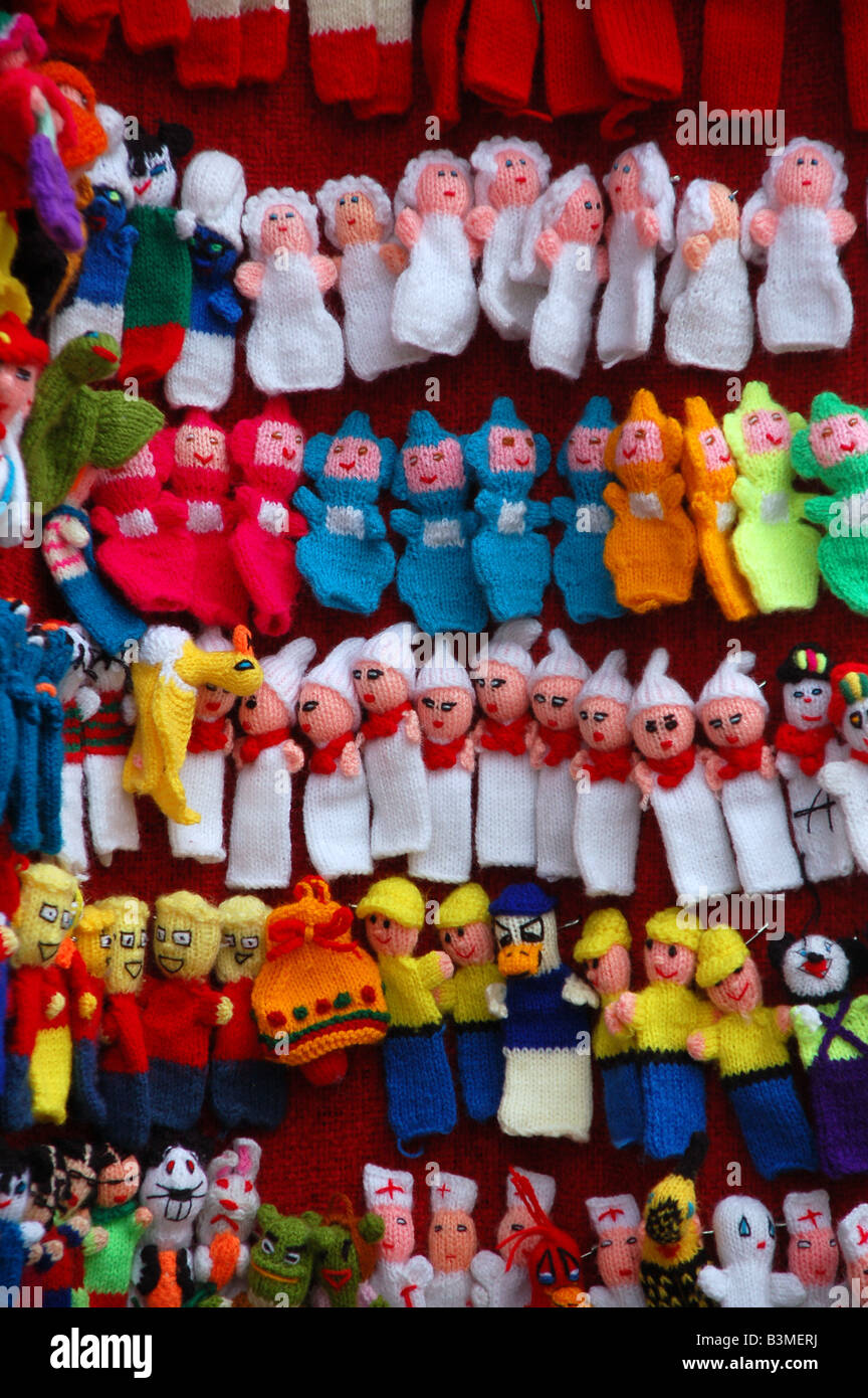 Colorful finger puppets which can be bought at the outdoor markets in ...