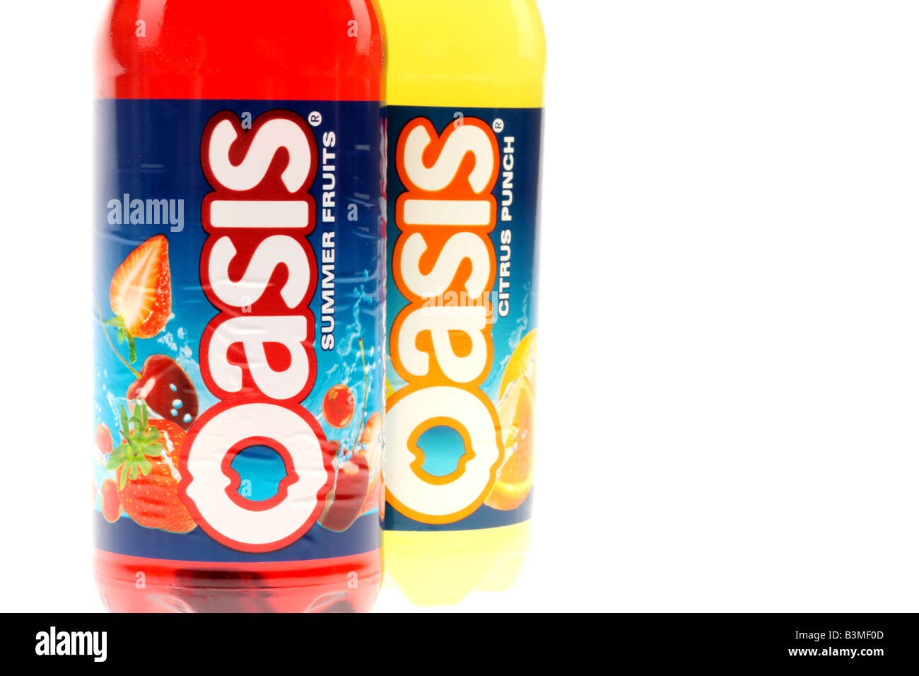 Bottles of Fruit Drinks Stock Photo - Alamy