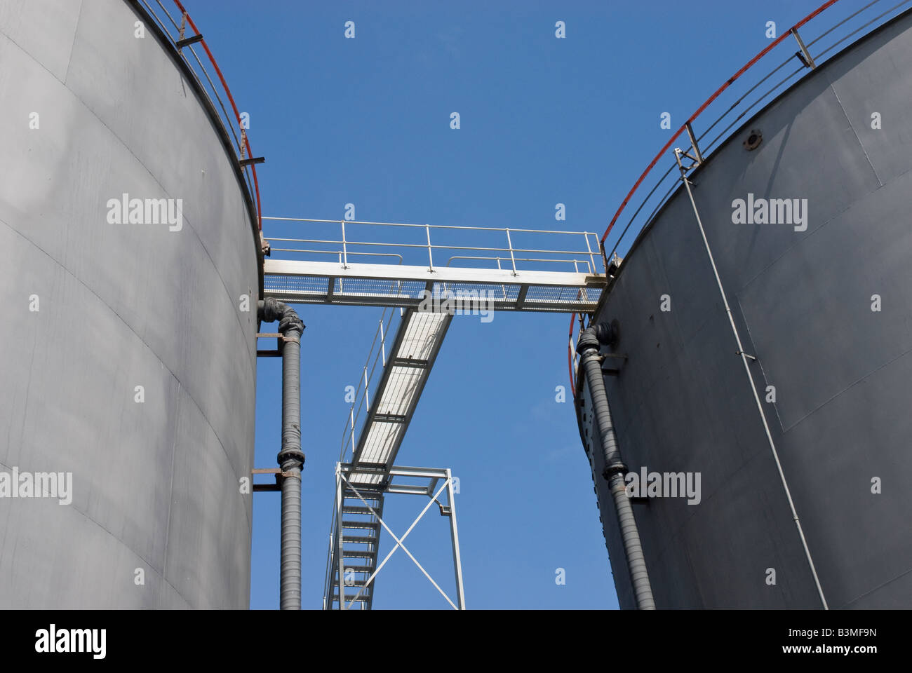 Large oil storage tanks in fuel depot Stock Photo - Alamy