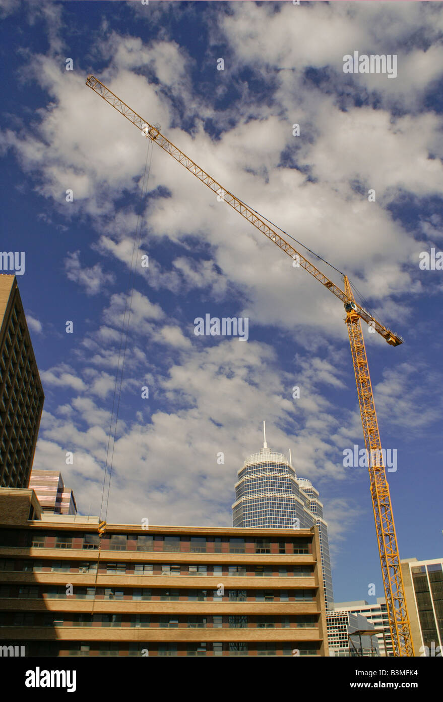 Large lifting cranes used for building construction Stock Photo - Alamy