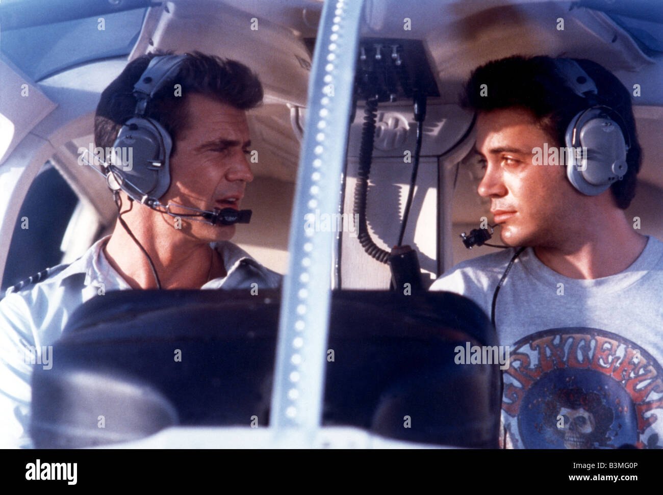 AIR AMERICA 1990 Guild film with Mel Gibson at left and Robert Downey ...