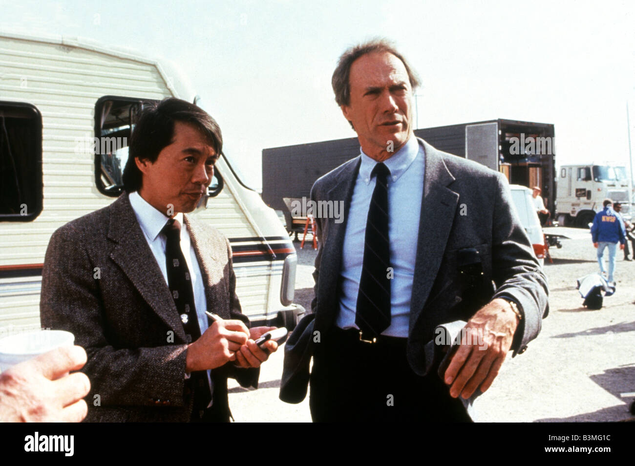 THE DEAD POOL 1988 Warner/Malpaso film with Clint Eastwood at right and ...