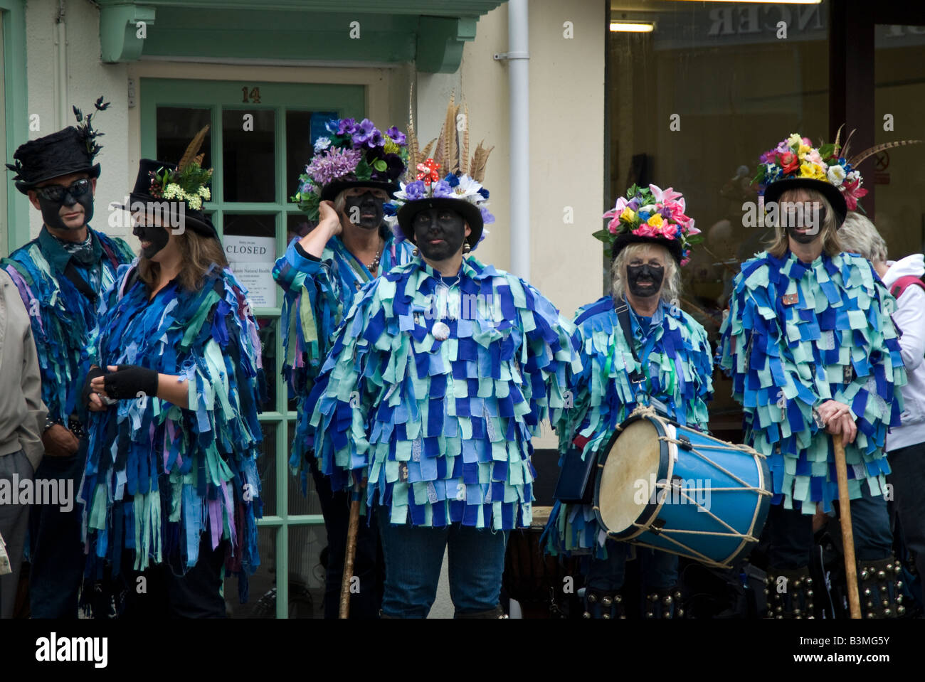 Exmoor Border Morris Men musicians during an interval at Shipston on ...