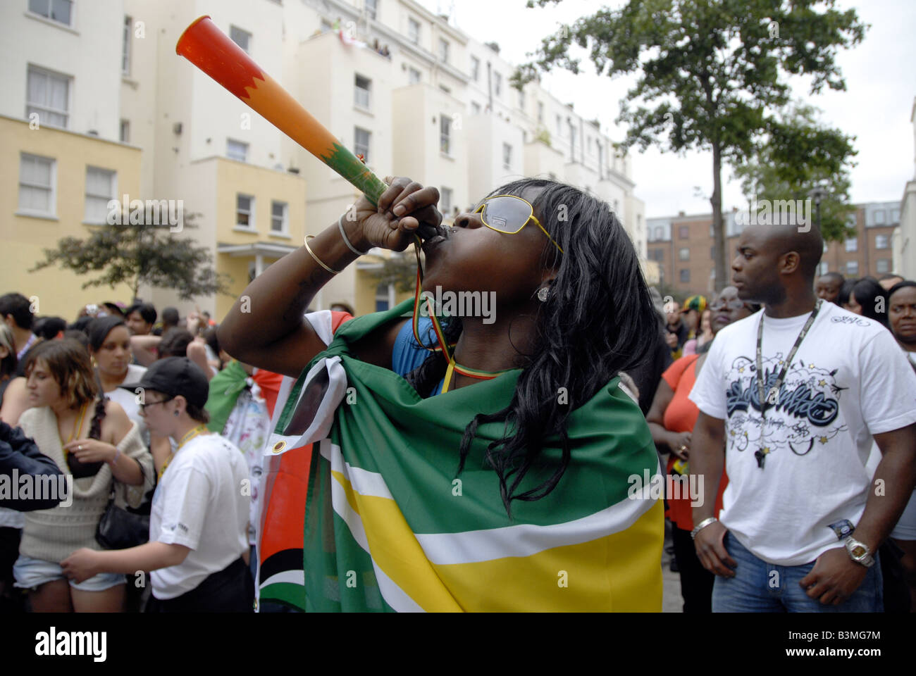 Man blowing horn hi-res stock photography and images - Alamy