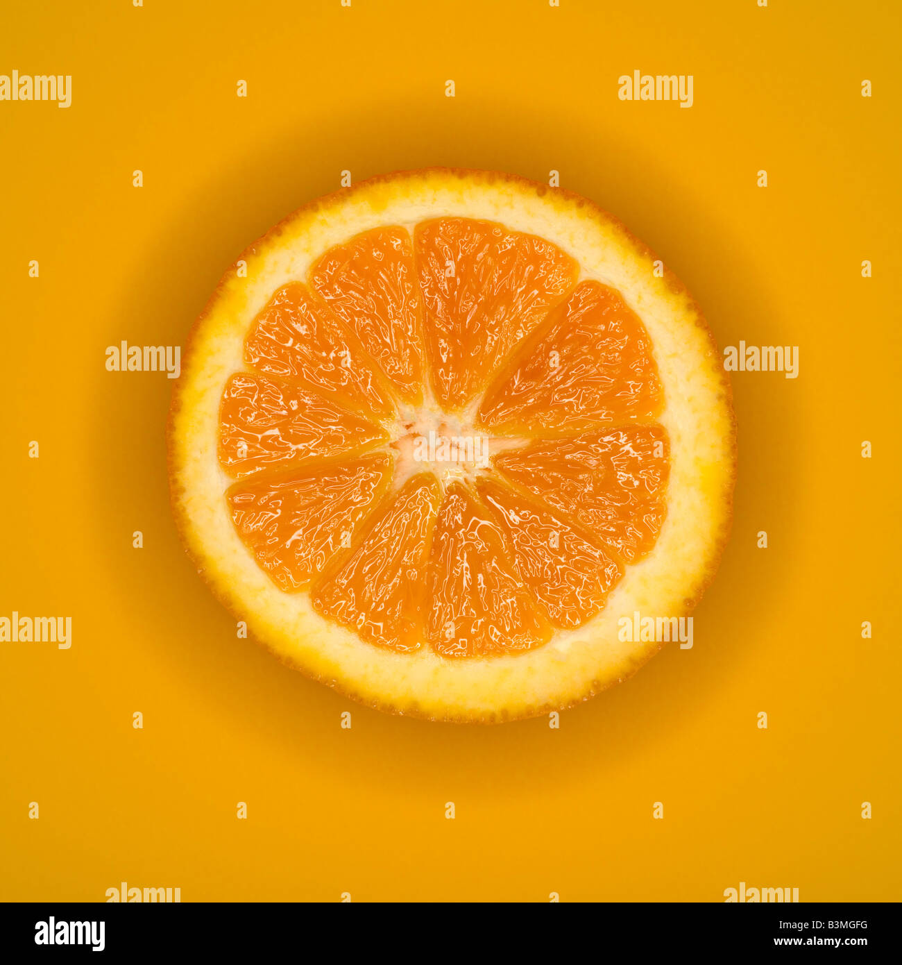 Single slice of Orange, elevated view Stock Photo - Alamy