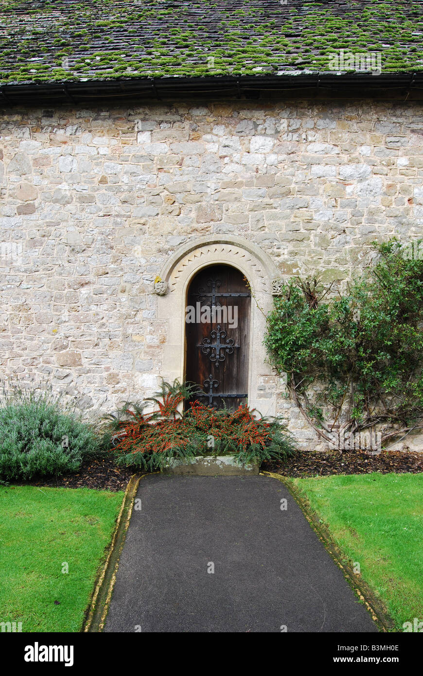 Path and old unused door to old chapel at st pierre gof course in ...