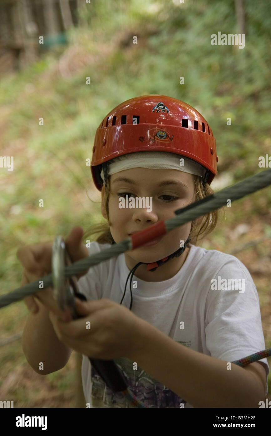 Children wearing safety harness hi-res stock photography and images - Alamy