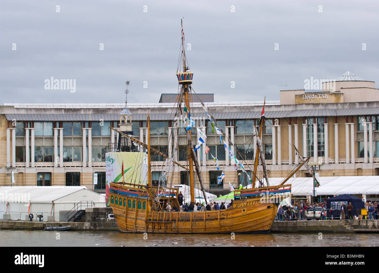 The Matthew moored opposite Lloyds TSB building Harbourside Bristol ...