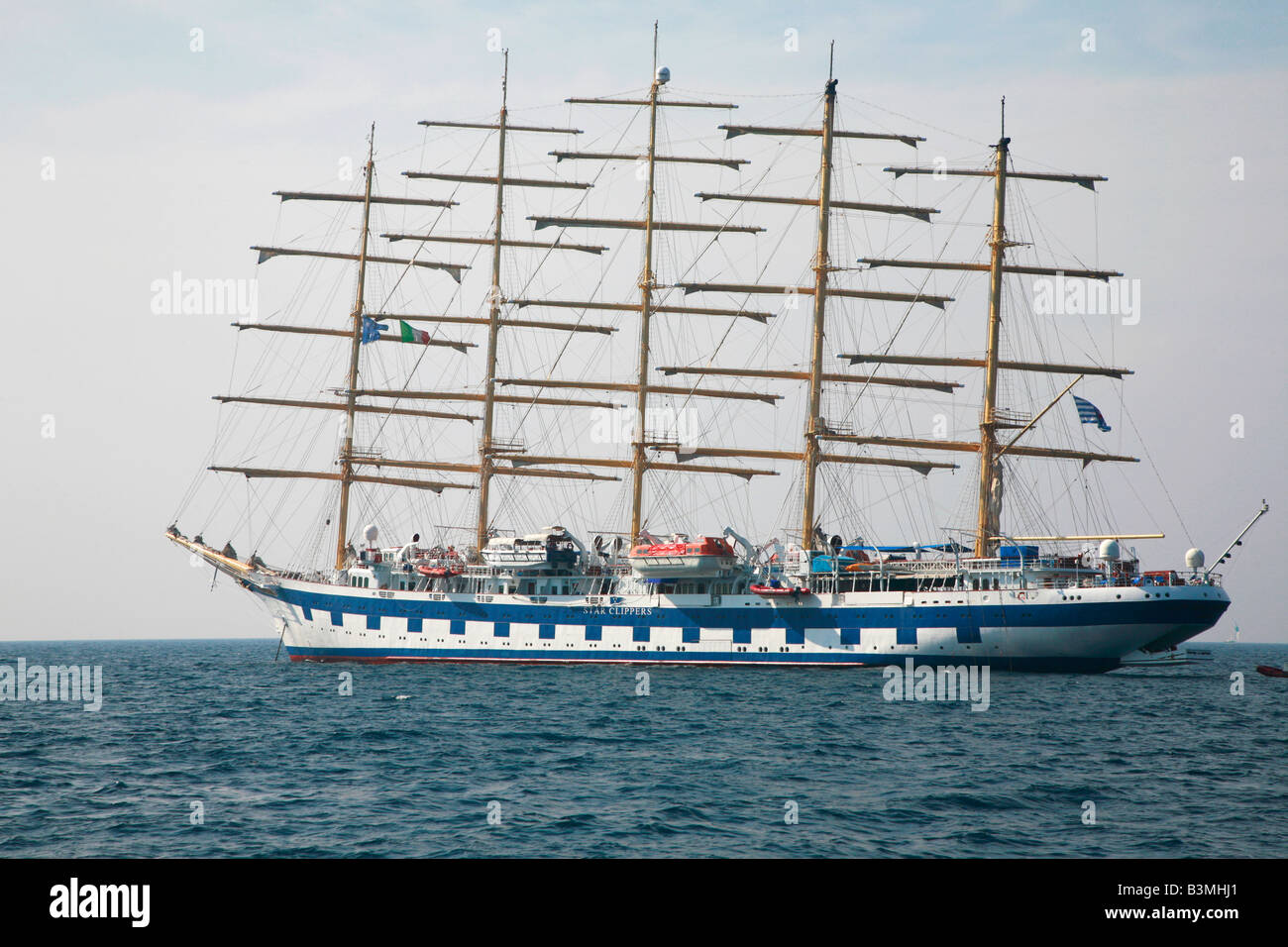 Royal clipper five masted luxury cruise tall sailing ship Stock Photo ...
