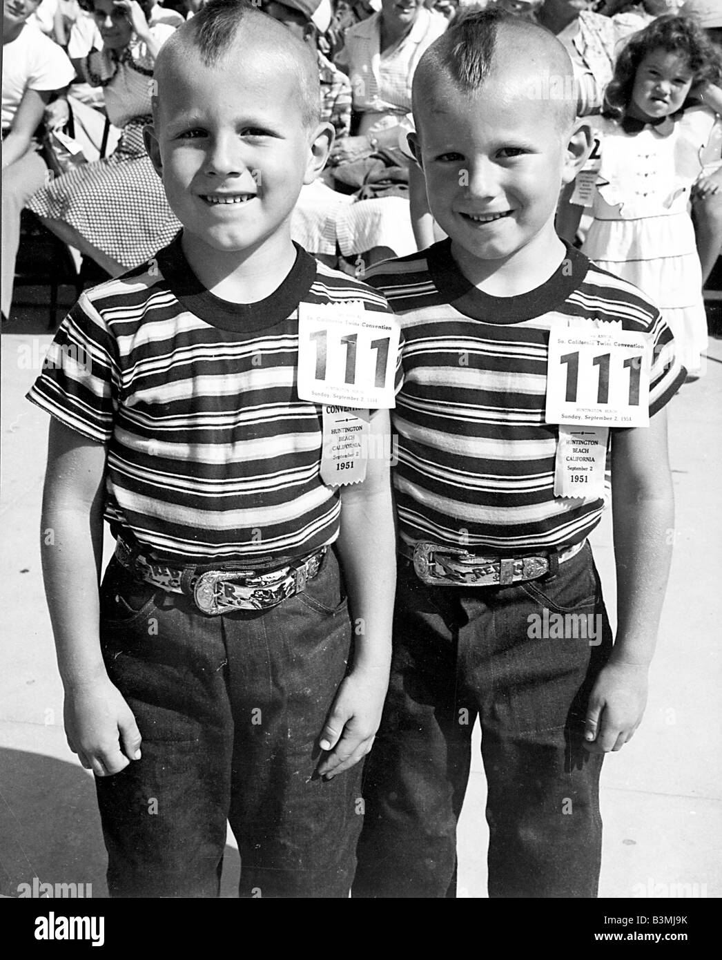 AMERICAN TWIN BOYS about 1958 Stock Photo - Alamy