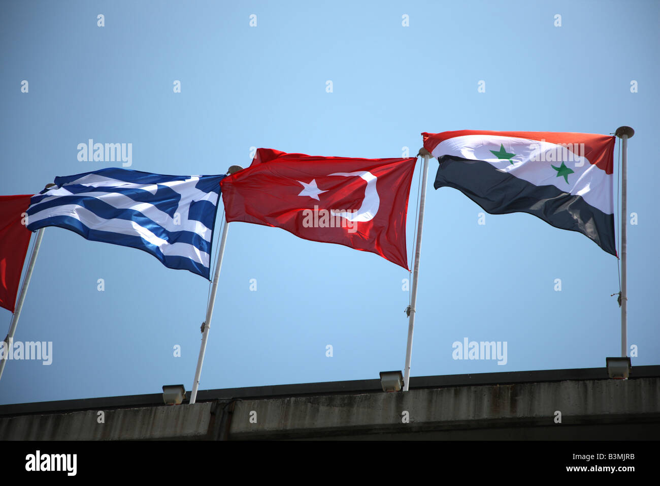 Flags of greece hi-res stock photography and images - Alamy