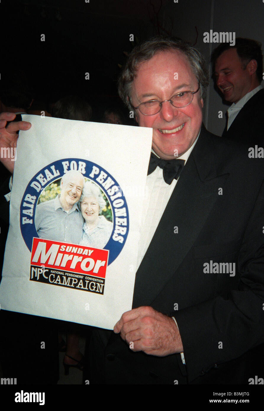 RICHARD whiteley Tv presenter with poster oct 2000 Supporting the ...
