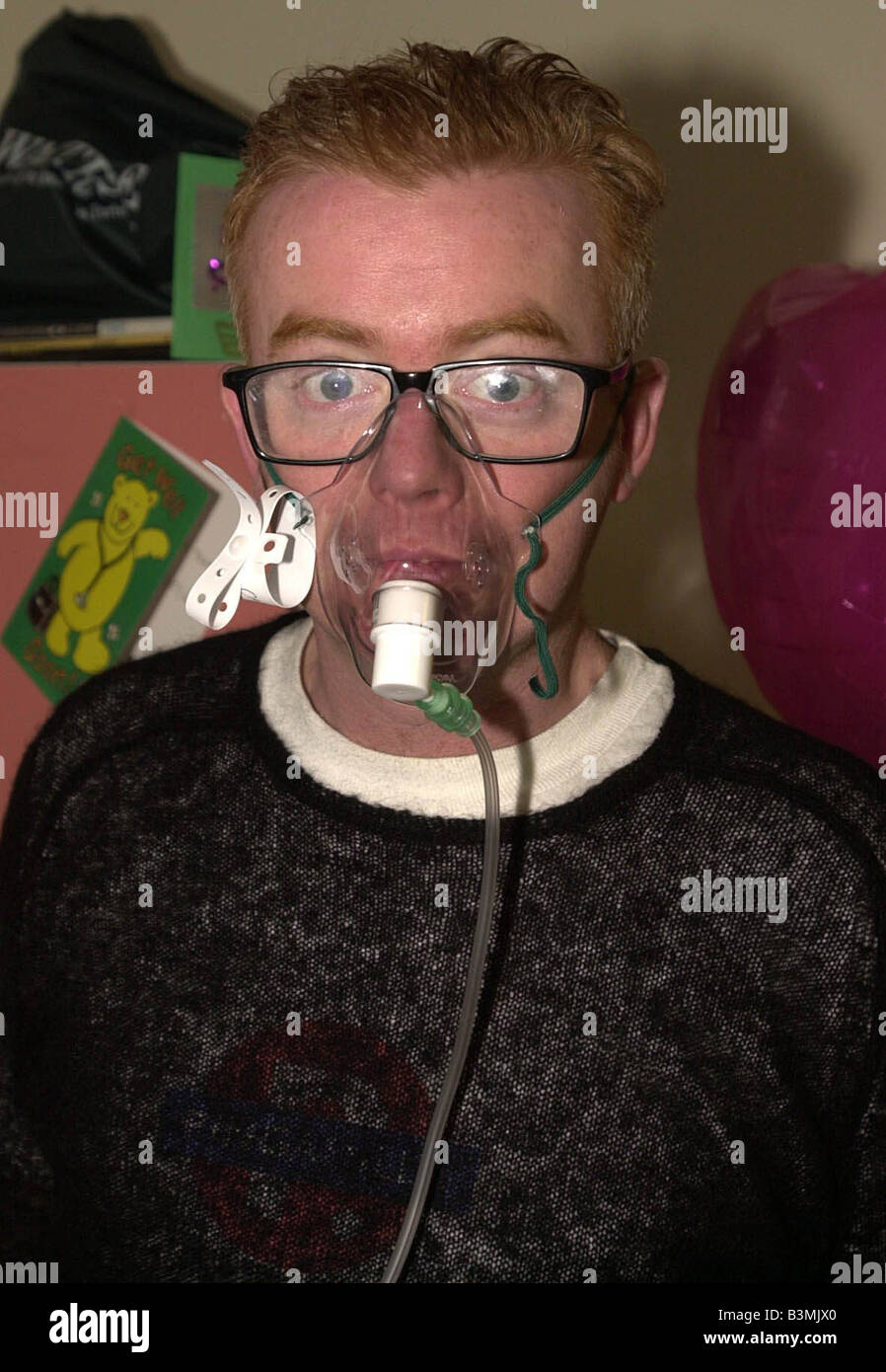 Chris Evans TV Presenter and Disc Jockey December 2000 cheers up Debbie ...