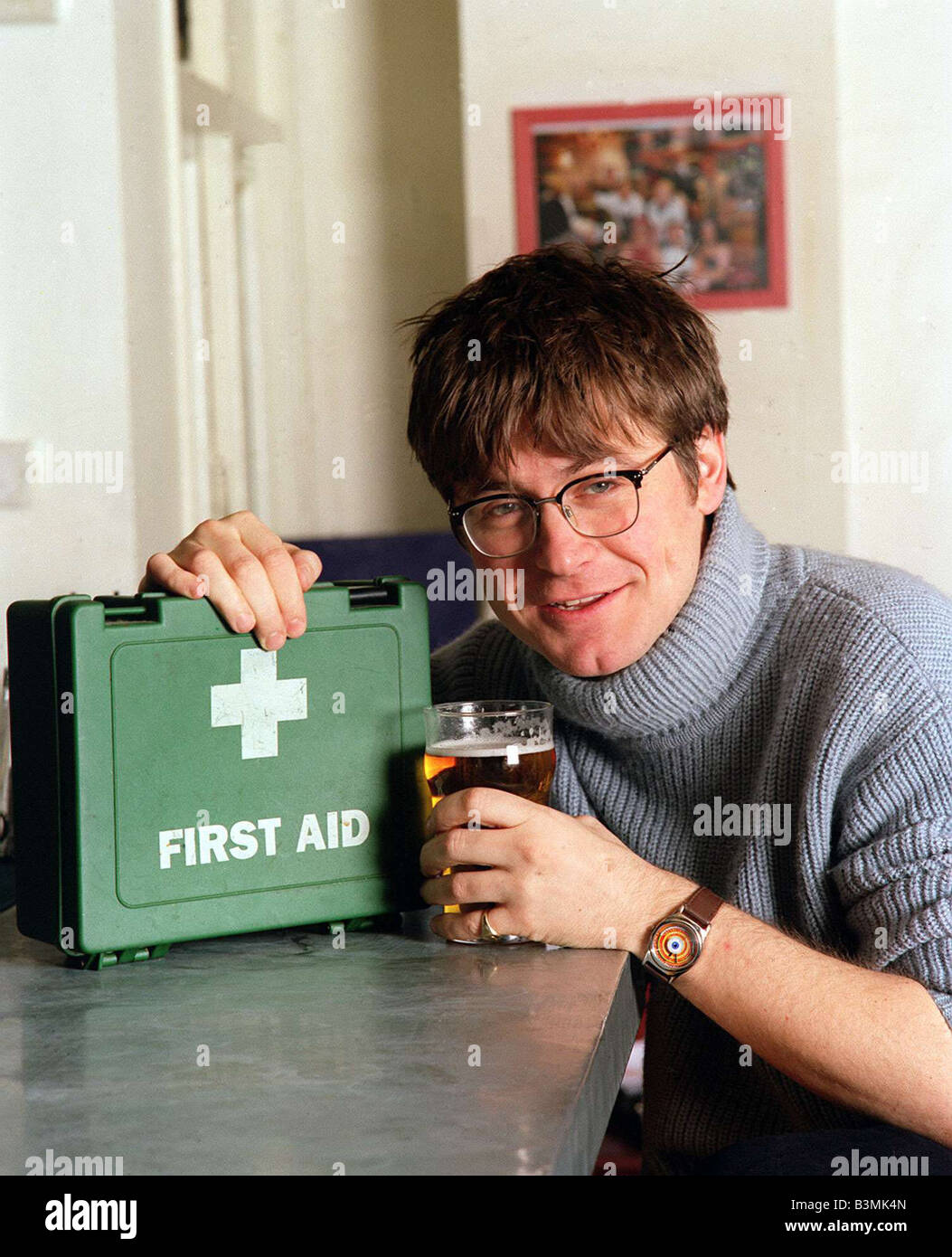 Will McDonald TV Presenter TFI Friday stage manager Nov 1998 Sitting at ...